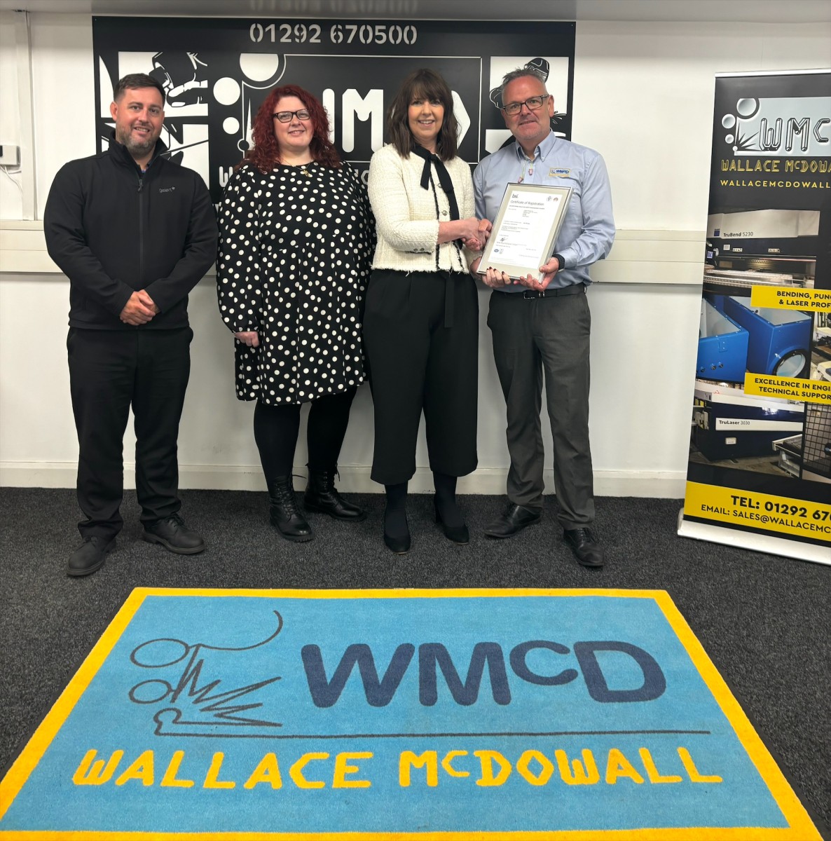 Wallace McDowall Ltd is presented with ISO 45001:2018 Certification ...